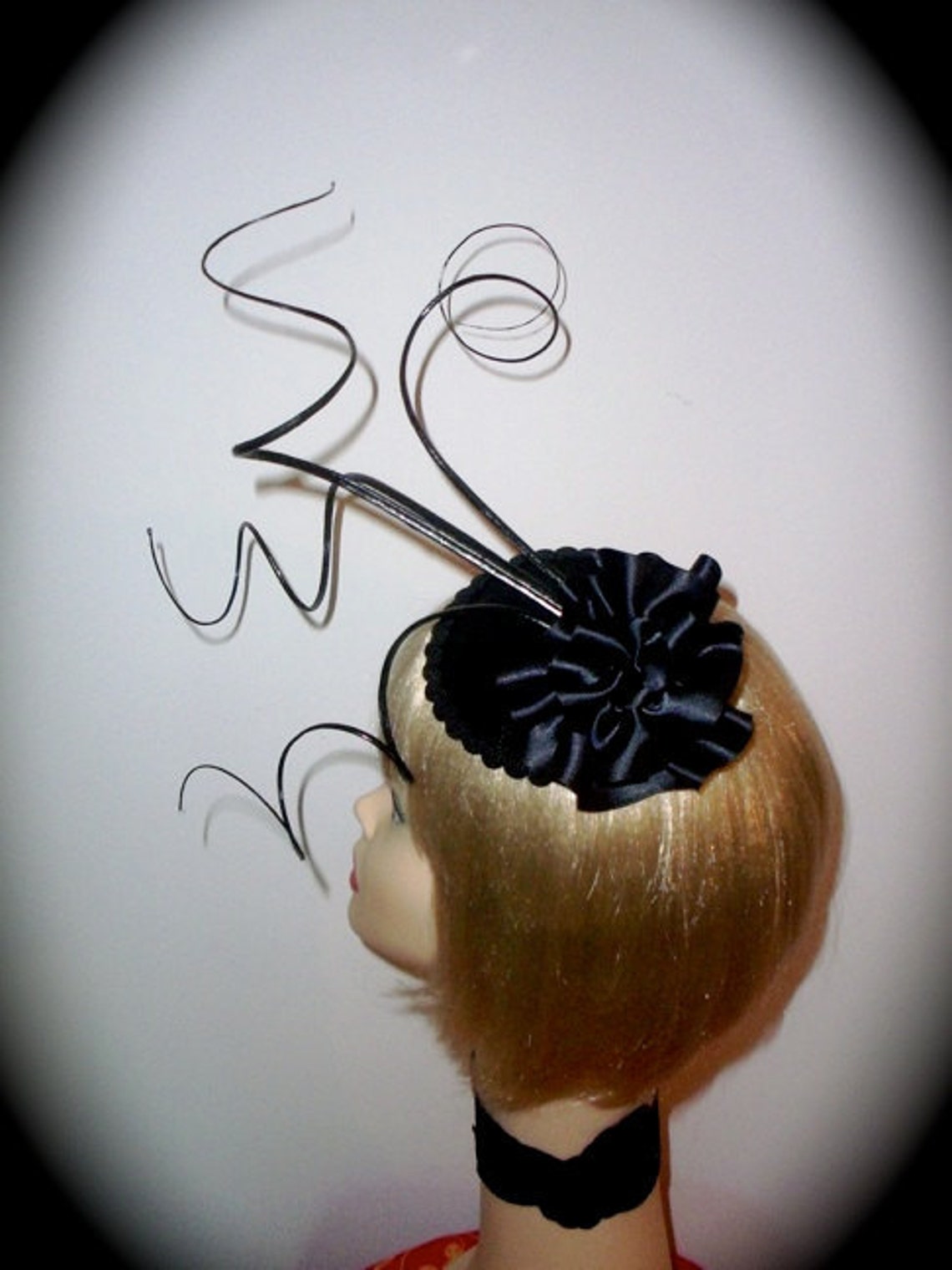 Ready Made Cocktail Hat by Taissa Lada,curled Feather Stems,circular ...