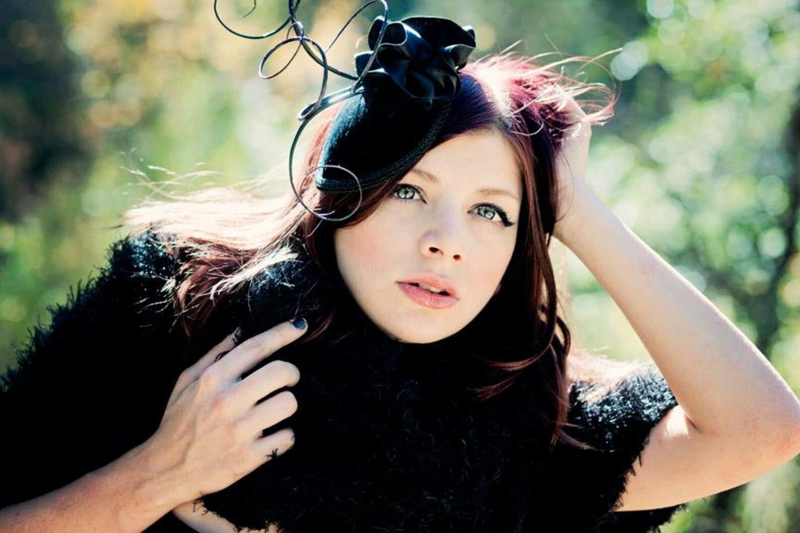 Ready Made Cocktail Hat by Taissa Lada,curled Feather Stems,circular ...