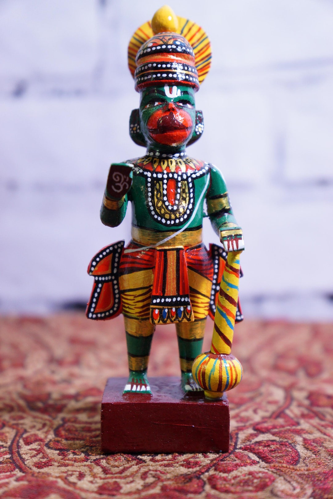 Lord Hanuma Wooden Figurine Kondapalli Toys Hanuma Idol Navaratri Golu ...