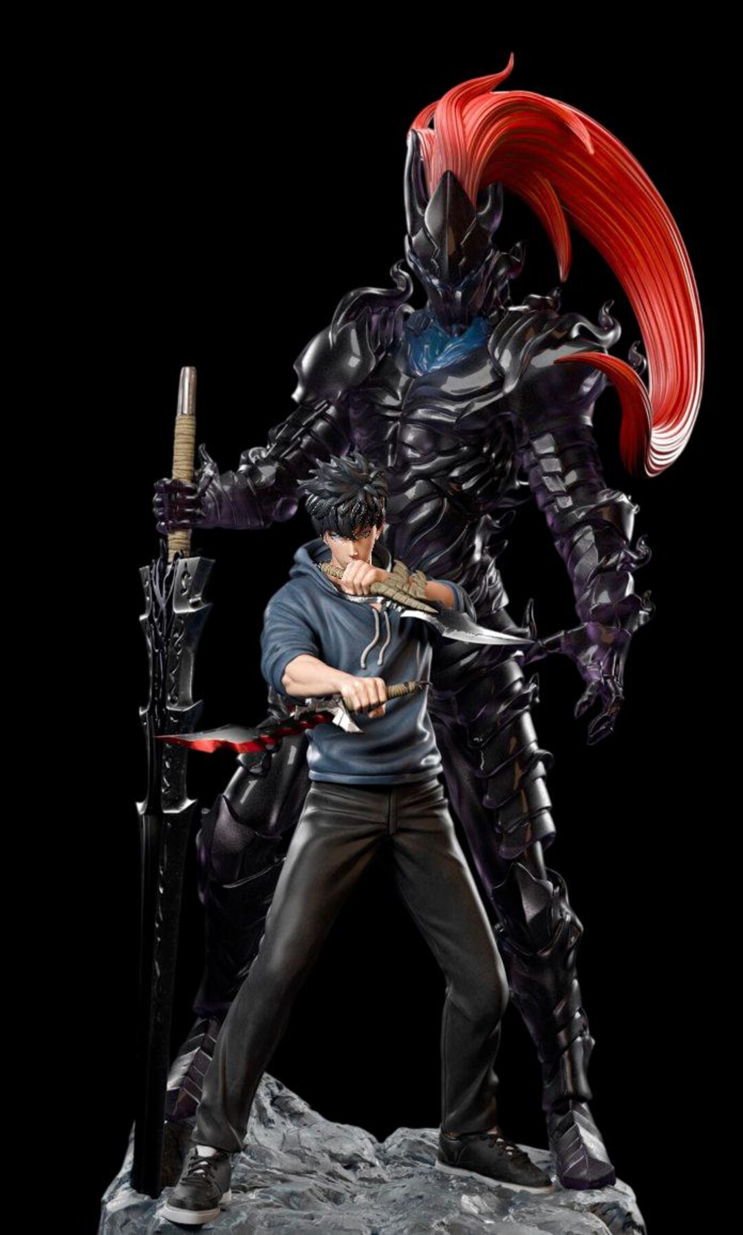 Sung N Igris Figure on Resin 35cm/ Room Decor /solo Leveling Figure - Etsy