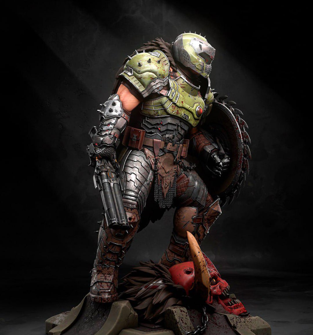 Doom Sentinel Figure on Resin/ Doom Dark Ages/ Figure Resin 40cm File ...