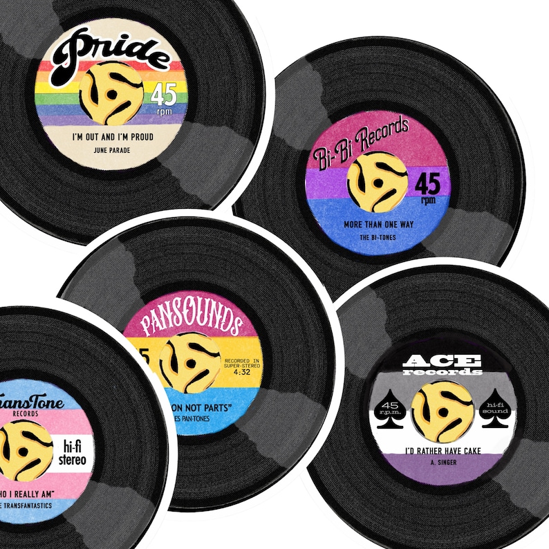 Pride Record Club LGBTQA Sticker, Weather Resistant - Etsy