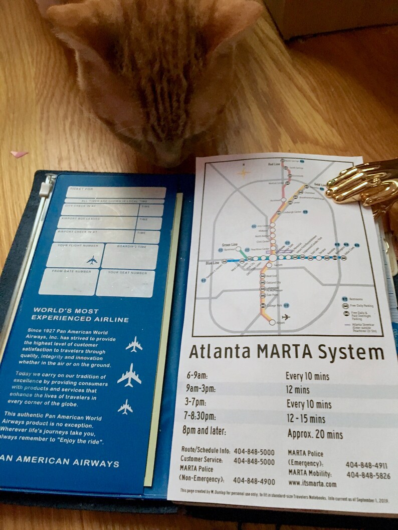 Atlanta MARTA Train System Map for Travelers Notebooks | Printable ...