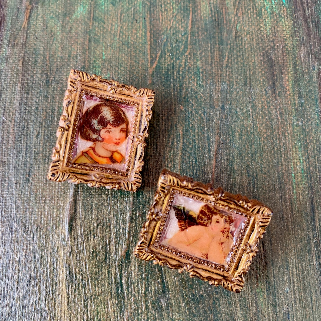 Tiny Art Ephemera Lapel Pin Badge OOAK - Etsy