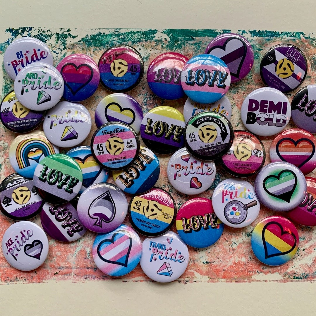 Pride 1" Pins and Pin Sets - LGBTQA+ Badges - Etsy