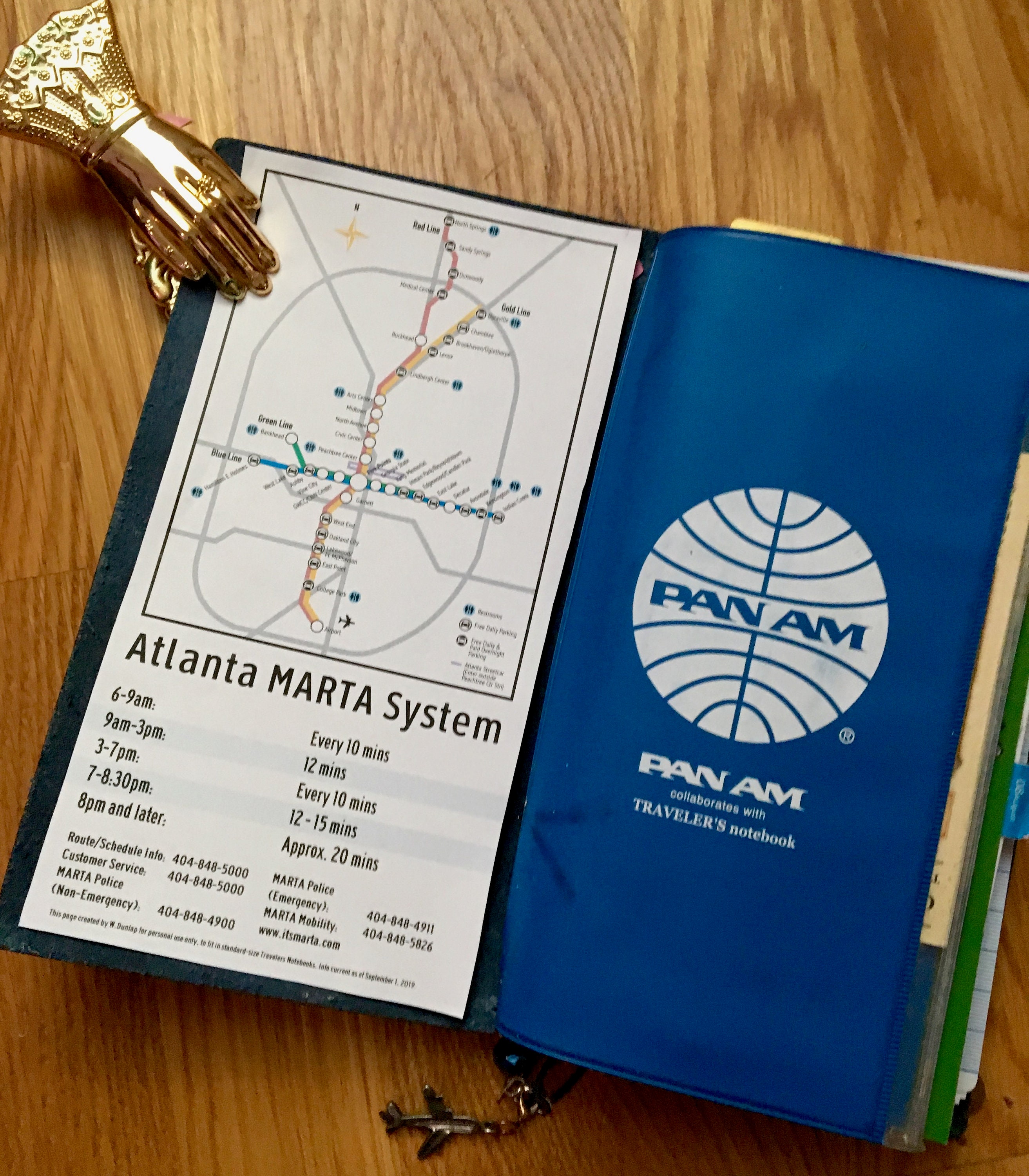 Atlanta MARTA Train System Map for Travelers Notebooks | Printable ...