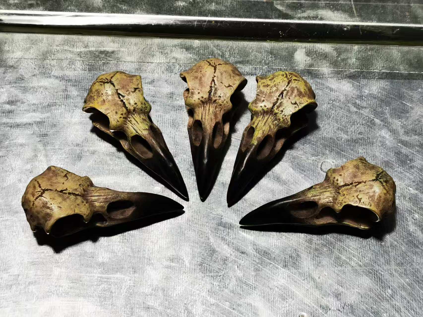 Resin Crow Skull | Gothic Desk Decor | Nature-inspired Art | Unique ...