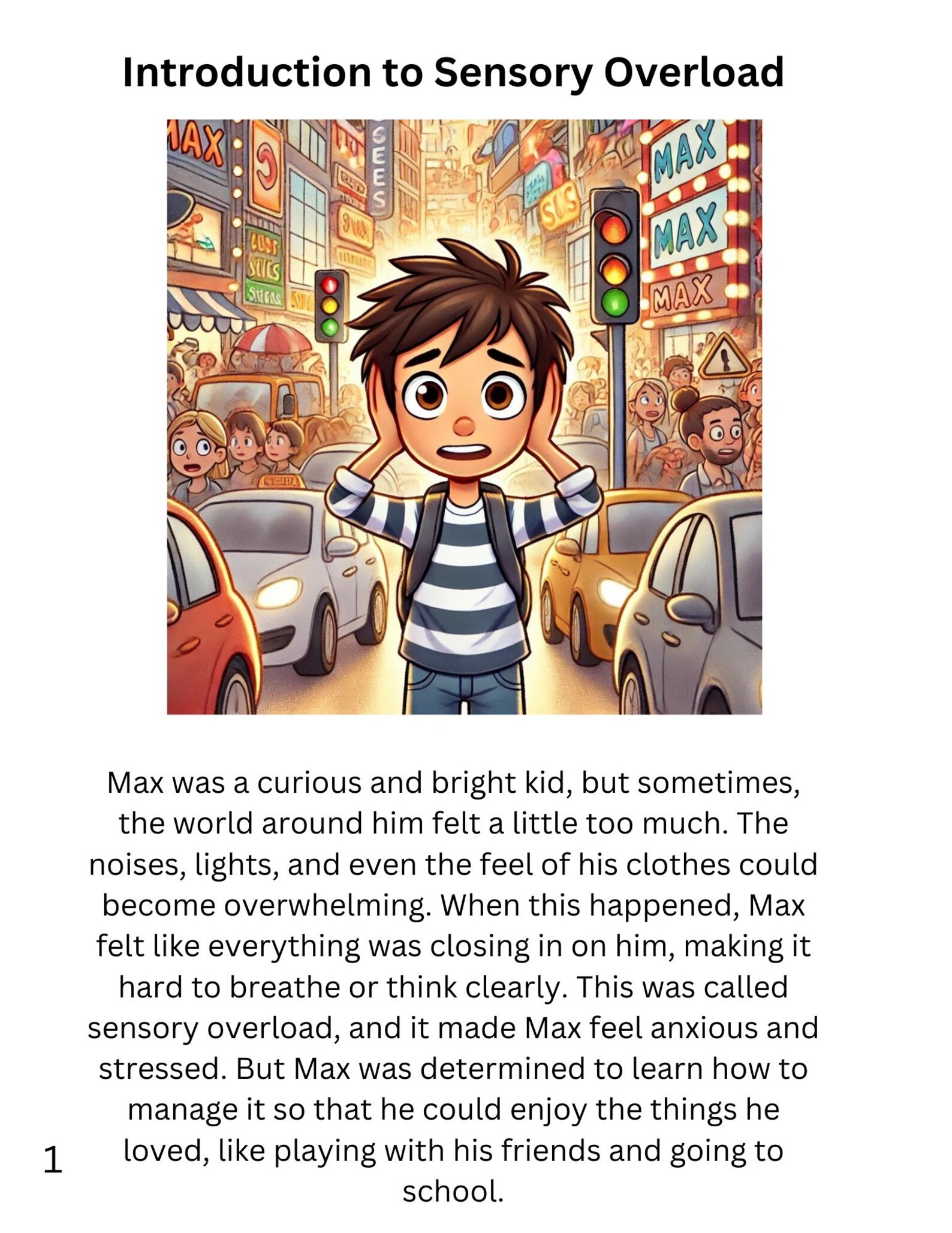 Max and Sensory Overload – Social Story - Etsy
