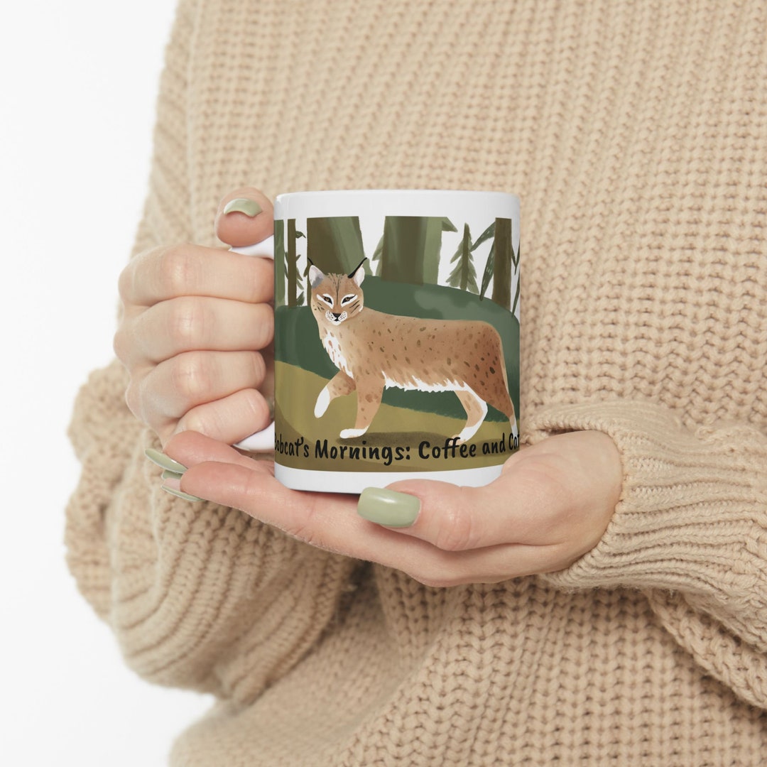 Bobcat Mug,bobcat Gift,mom Gift,bobcats Mornings: Coffee and Catitude ...