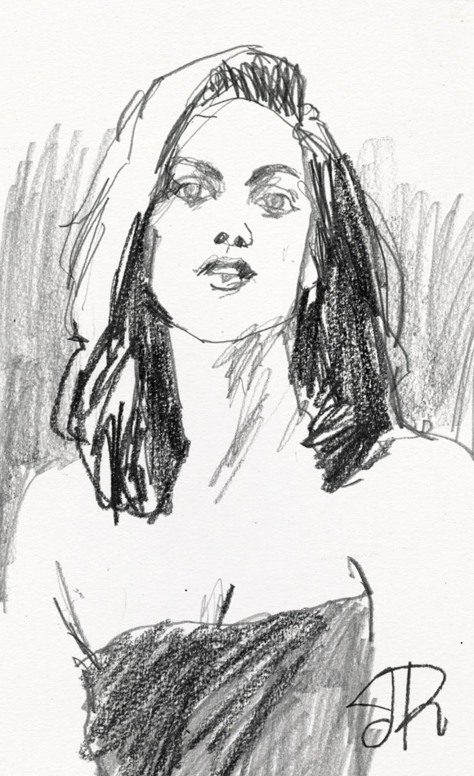 November Original Sketch 5.5 X 9 - Etsy