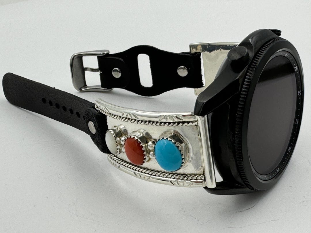 Nelson Morgan 45mm Samsung Galaxy Sterling Silver Turquoise Coral and ...