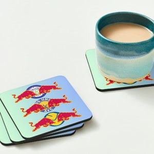 Leeds United Redbull Logo Coaster LUFC - Etsy UK