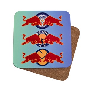 Leeds United Redbull Logo Coaster LUFC - Etsy UK