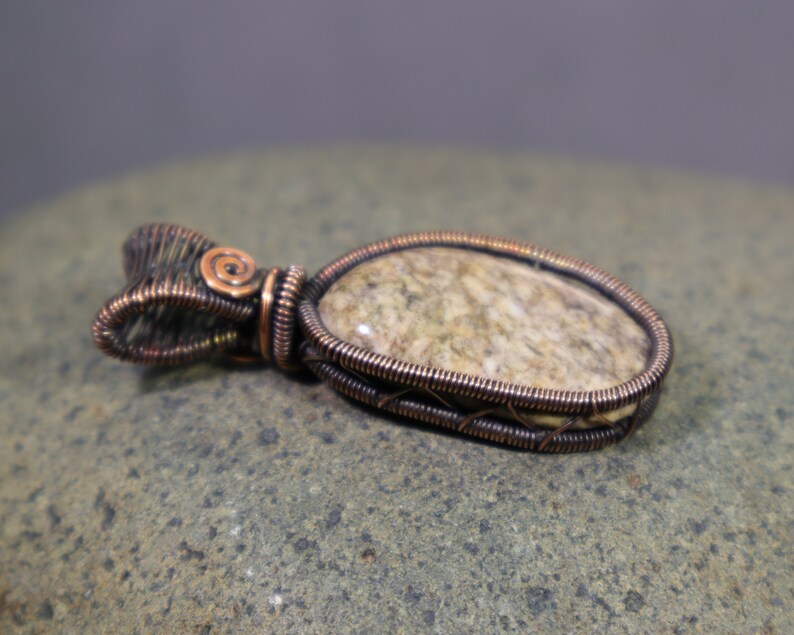 Jasper Wire Weave Pendant: Washington State Jasper Gemstone - Etsy