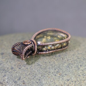 Green Jasper Pendant: Natural Washington State Jasper Gemstone Wire ...