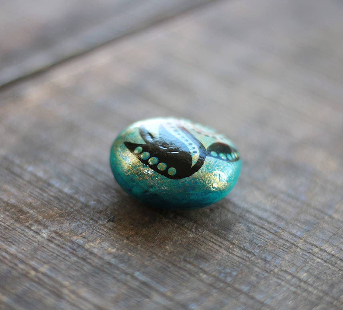 Hand Painted Rock Art Coffee Table Decor Meditation Stone | Etsy