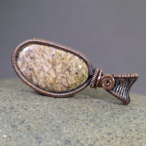 Jasper Wire Weave Pendant: Washington State Jasper Gemstone - Etsy