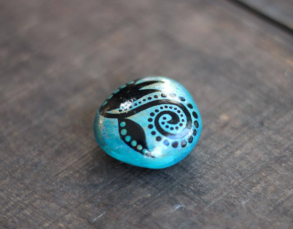 Hand Painted Rock Art Coffee Table Decor Meditation Stone | Etsy