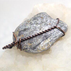 Blue Phyllite Pendant: Sparkly Iridescent Crystals on Natural Metallic ...