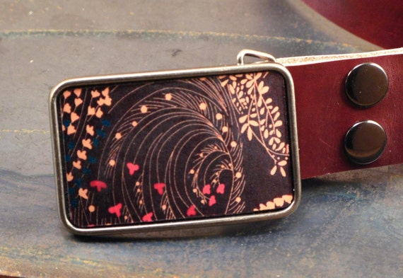 Floral Belt Buckle Vintage Pattern Flowers | Etsy