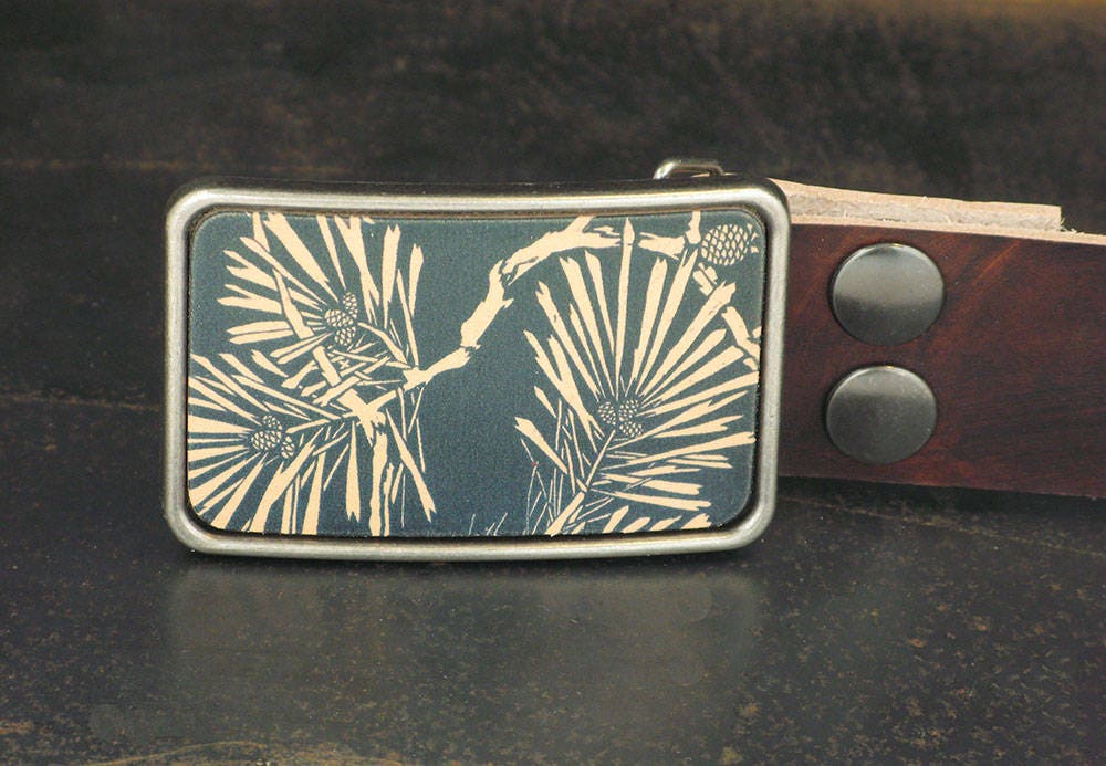 Pine Cone Tree Belt Buckle - Etsy
