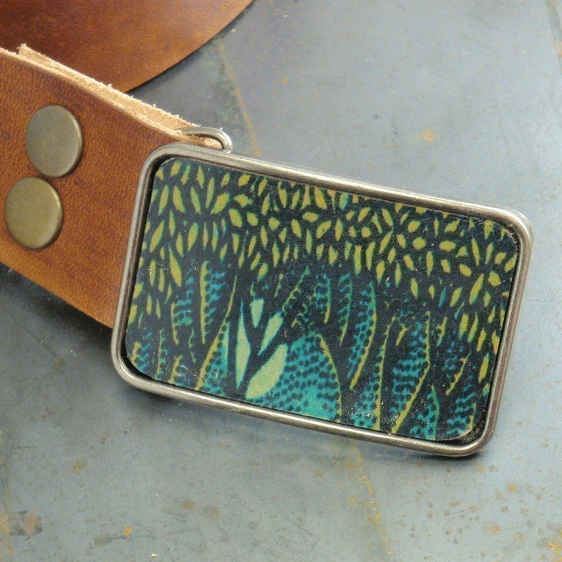 Leather Belt Buckle Combo. Custom Cut. Hand Dyed. - Etsy