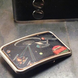 Space Belt Buckle - Star Trek - Mens Gift - Groomsmen - Leather Belt ...