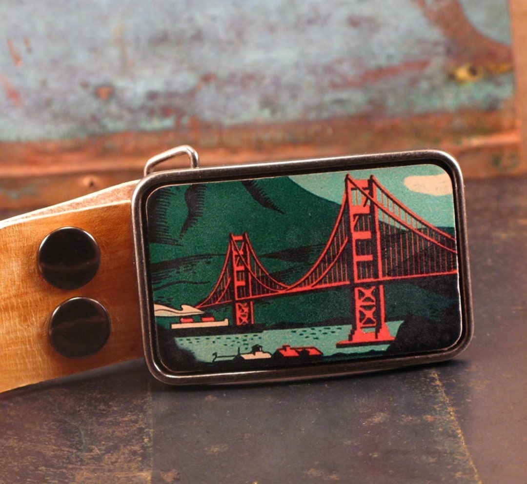 Golden Gate Bridge Belt Buckle - Sanfrancisco - US Duties Included - Etsy