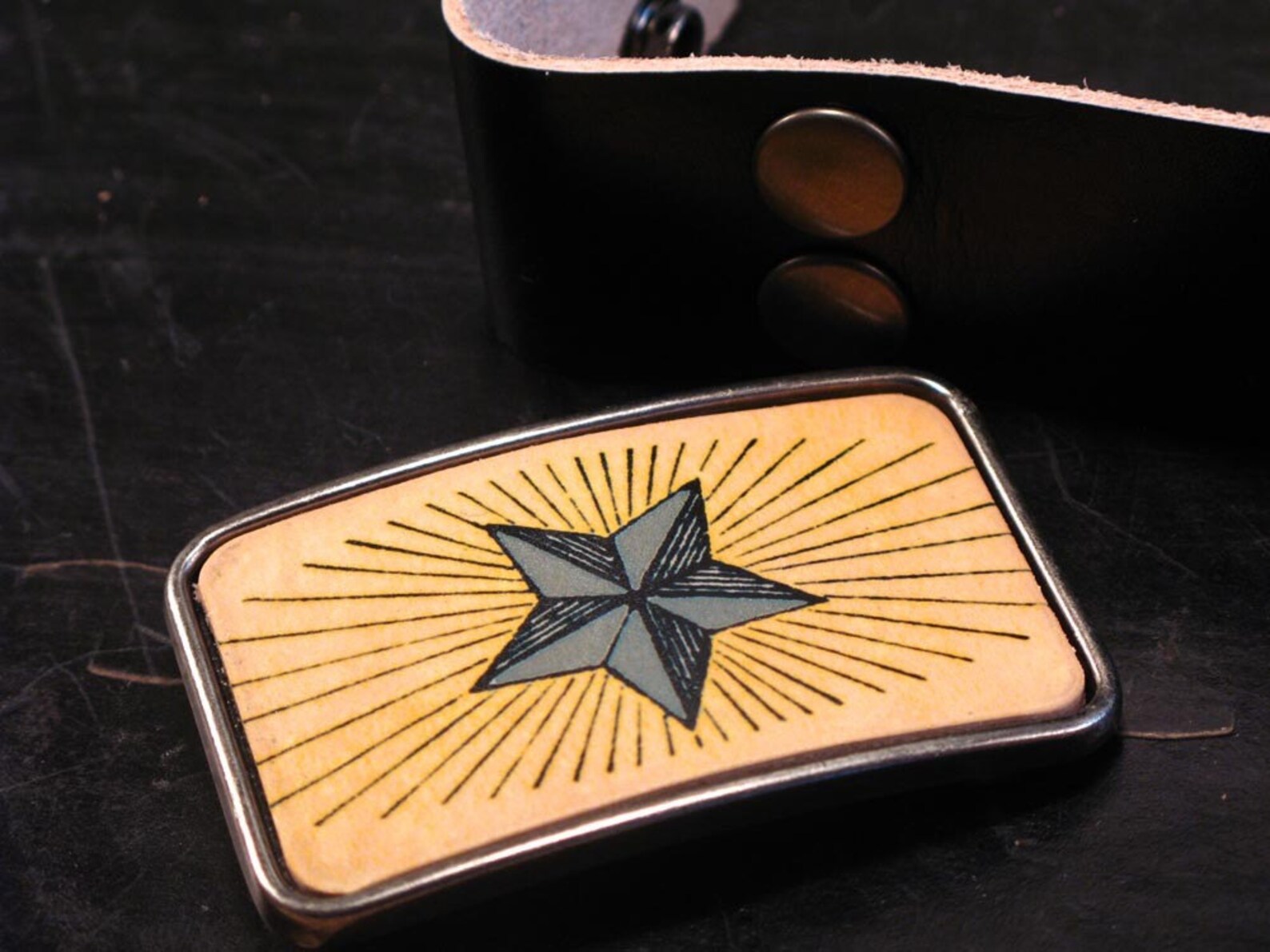 Star Belt Buckle the Little Star Leather Belt Buckle - Etsy