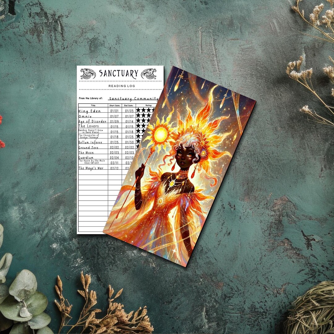 Sun Goddess Reading Tracker Double-sided Book Reading List for Avid ...