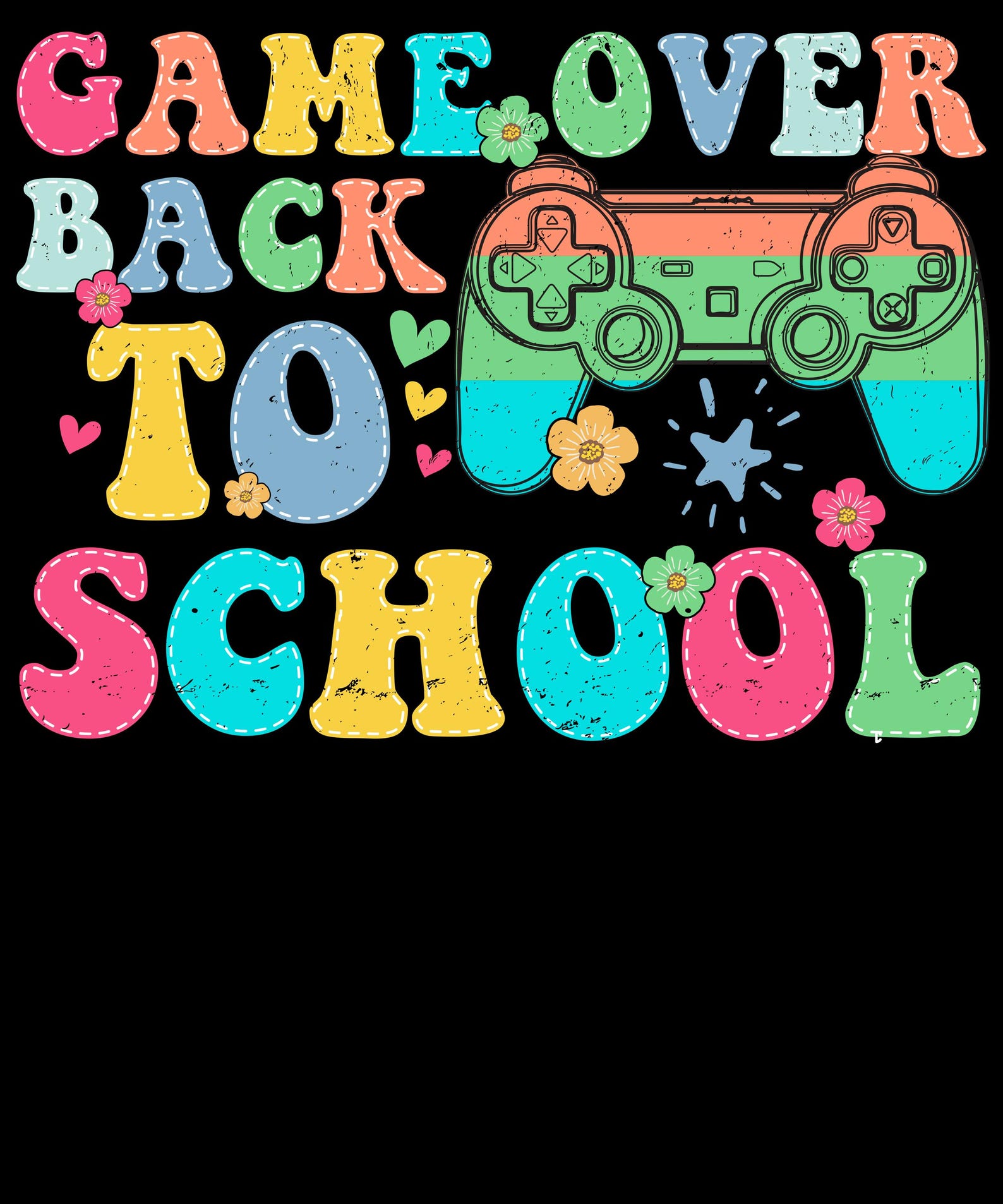 Game Over Back to School SVG PNG EPS Pdf Digital Design for Gamers - Etsy