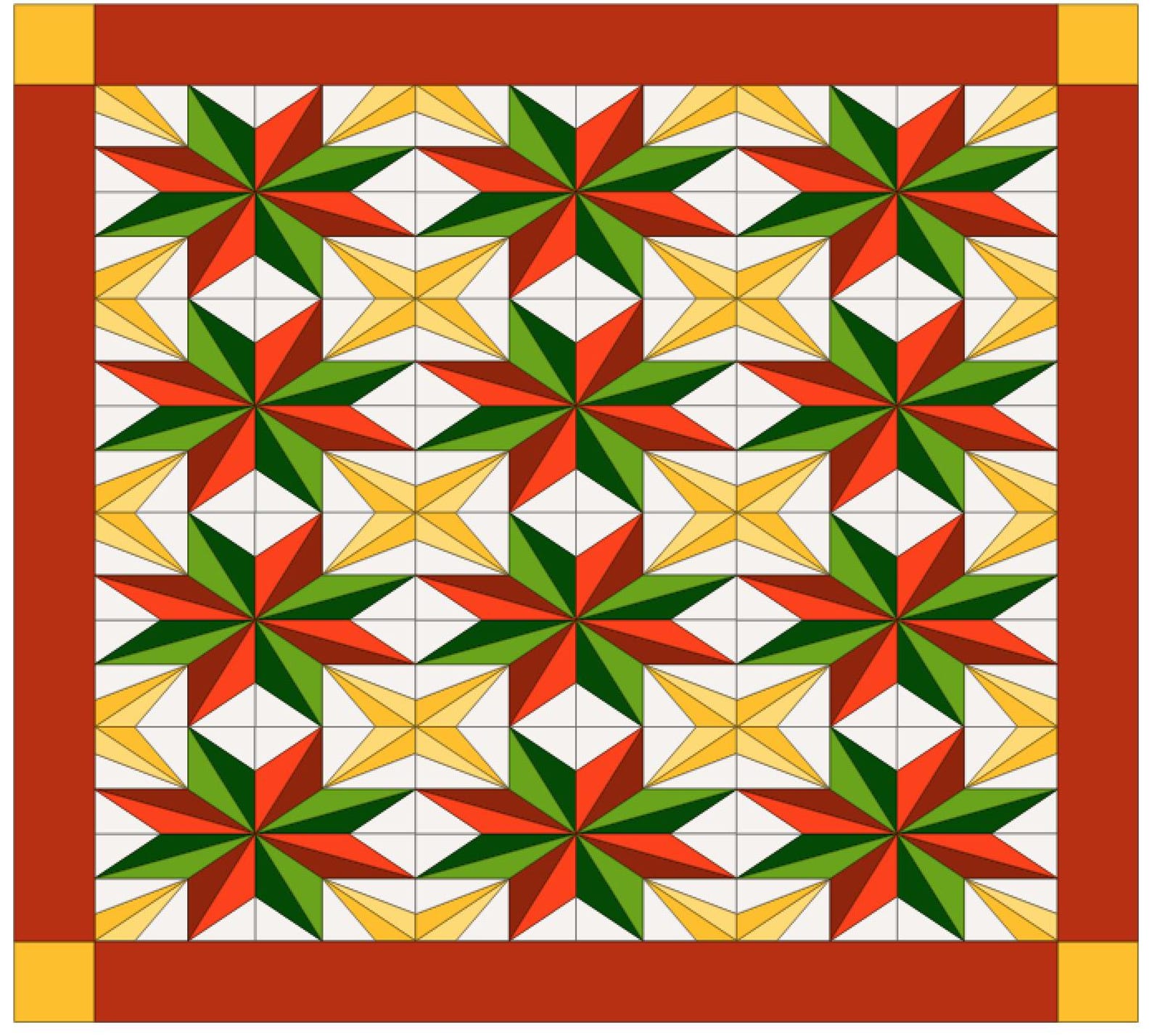 Digital - Christmas Star- a Foundation Piecing Pattern for Patchwork ...