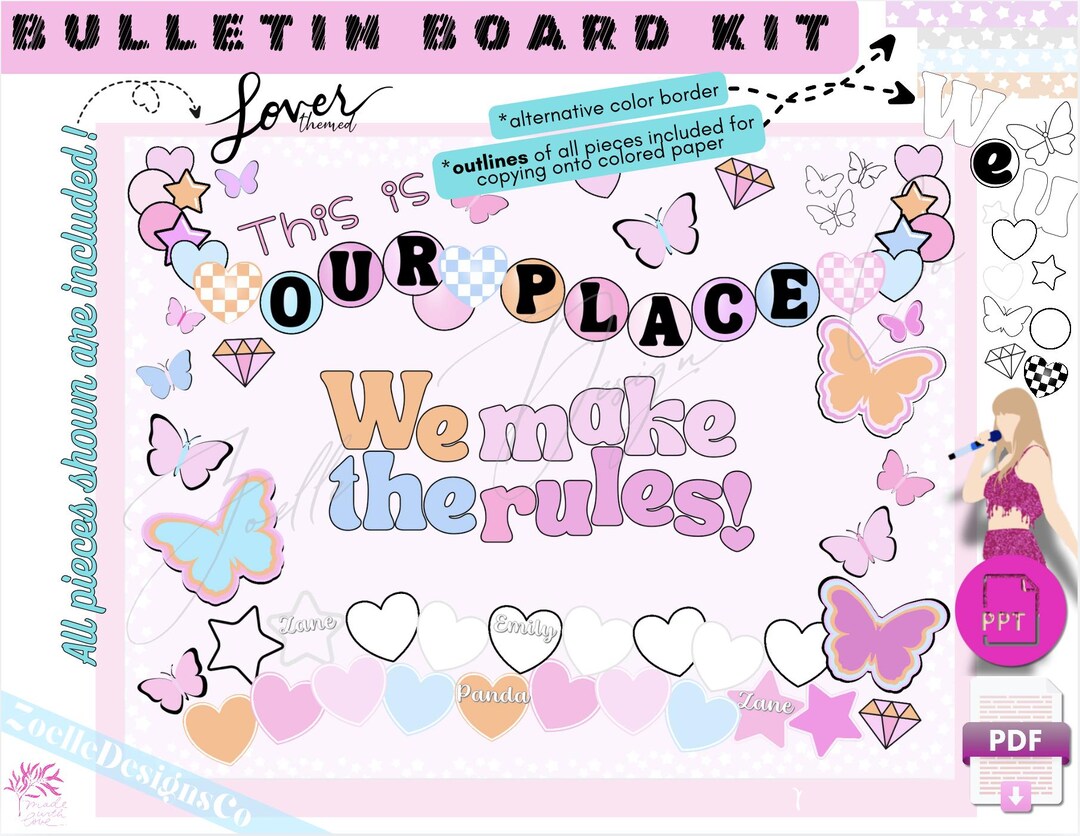 All in ONE Bulletin Board Kit for Classroom-taylor Swift Lover Era ...