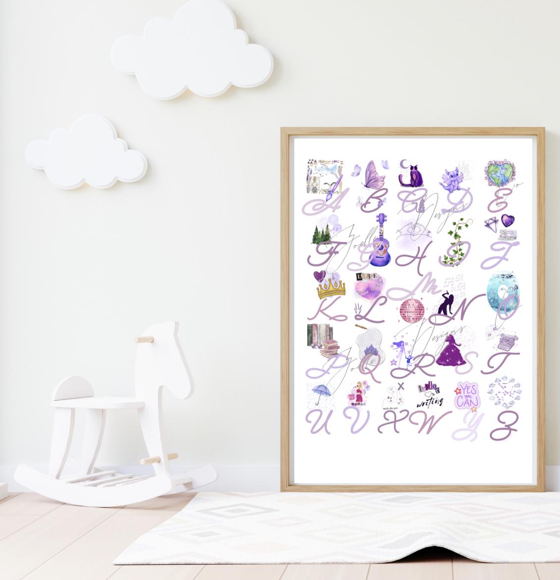 Alphabet Poster for Nursery Home Decor or Classroom-taylor Swift ...