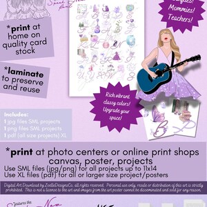 Alphabet Poster for Nursery Home Decor or Classroom-taylor Swift ...