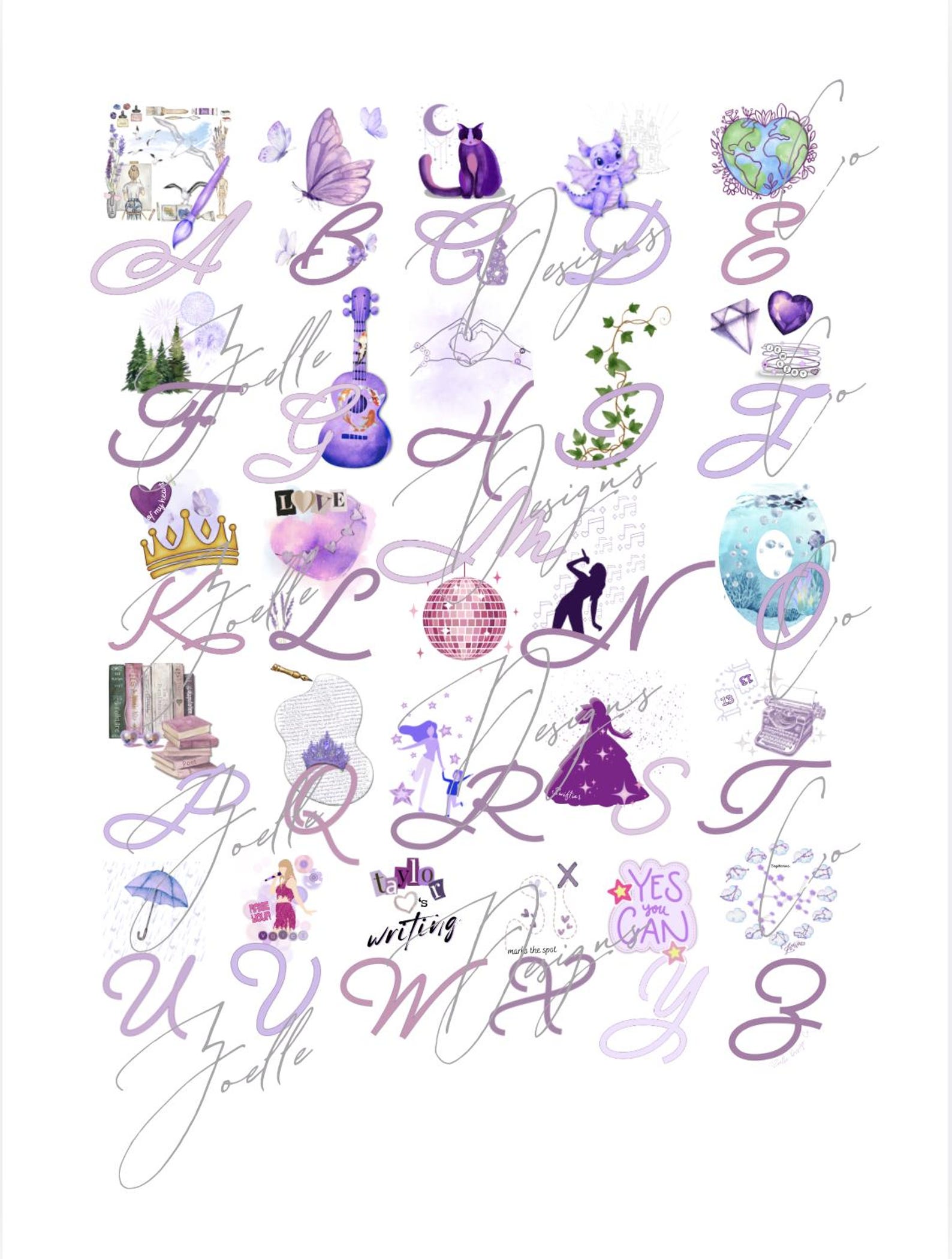 Alphabet Poster for Nursery Home Decor or Classroom-taylor Swift ...