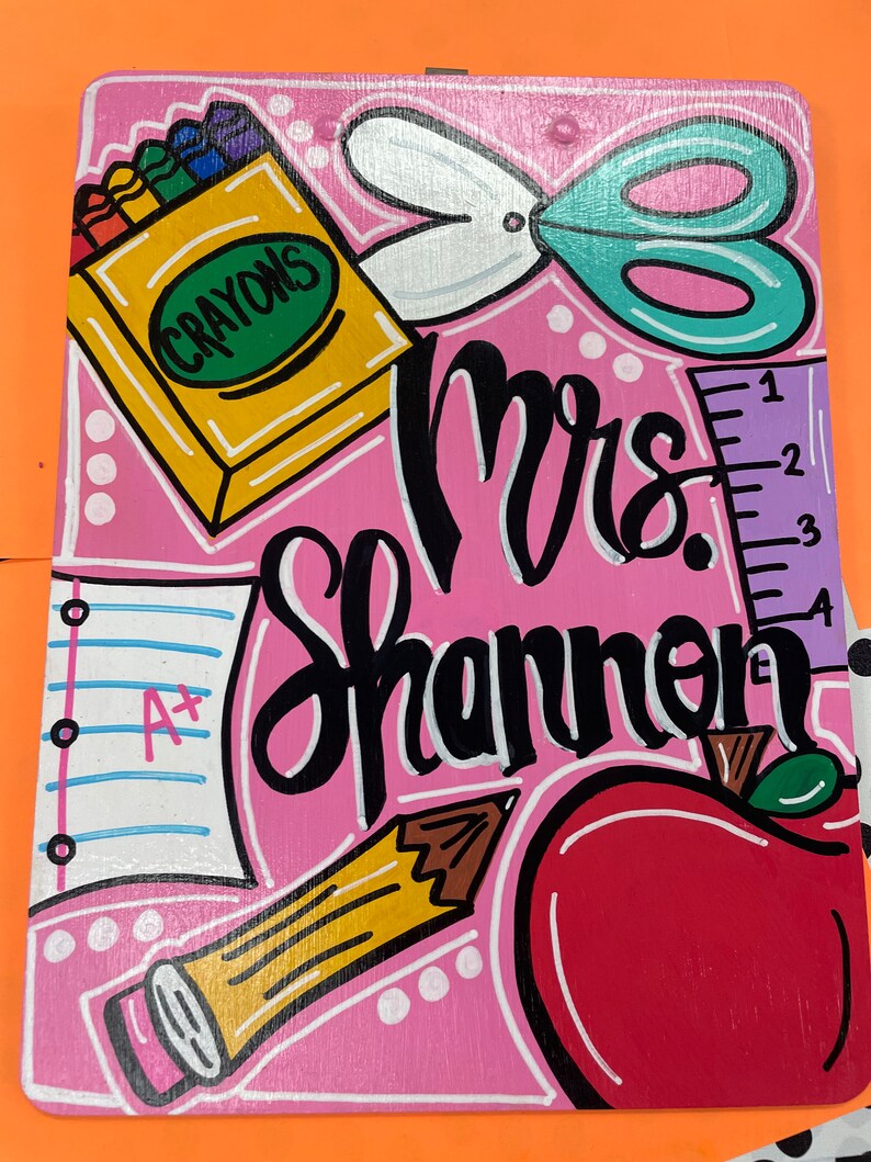 Personalized Clipboards, Hand Painted Clipboard, Teaching Supplies ...