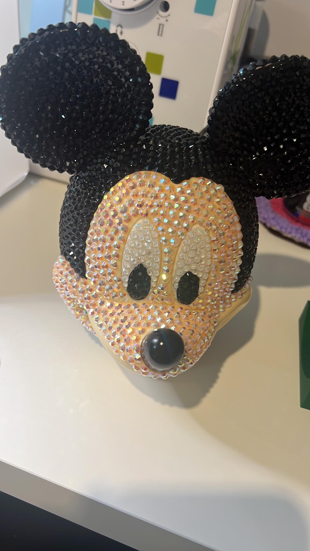 Mickey Mouse Hand Rhinestoned Money Box One Off - Etsy