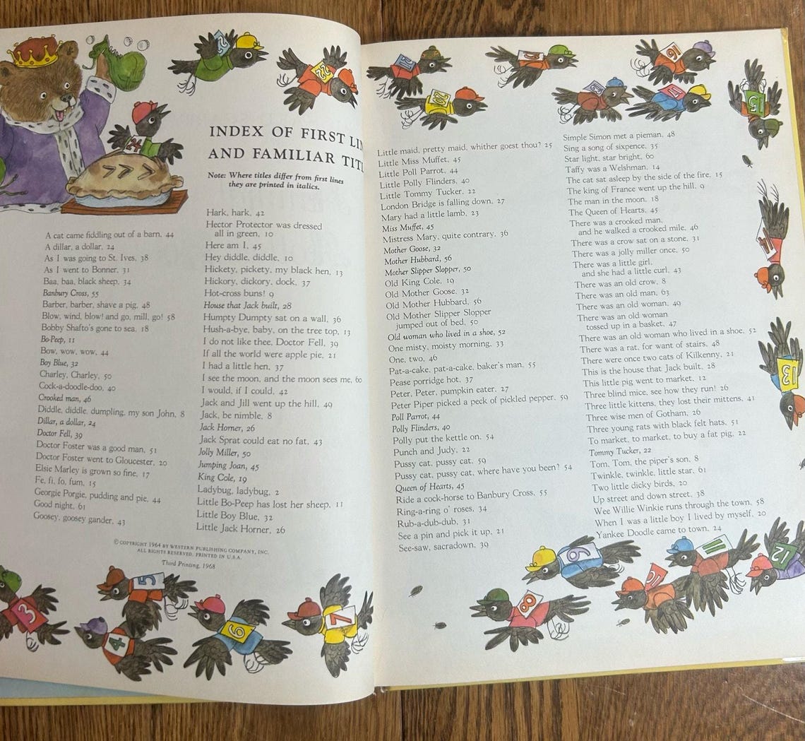 Richard Scarrys Animal Mother Goose 100 Favorite Old Rhymes 3rd ...