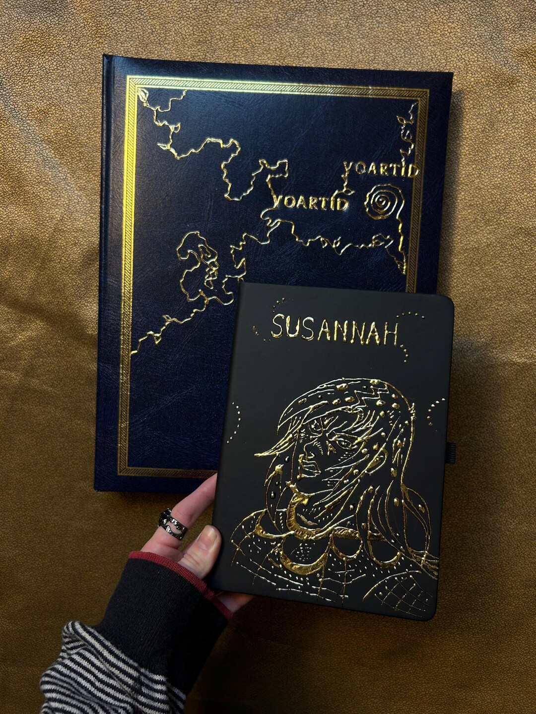 3D Gold Personalised Notebooks and Photo Albums - Customised With Anime ...