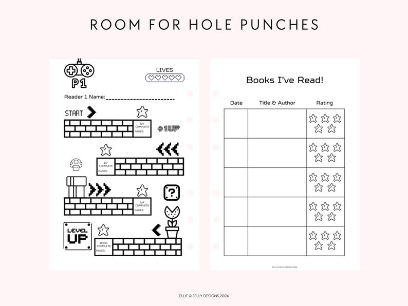 Kids Gaming Theme Reading Tracker | Book Challenge | Reading ...