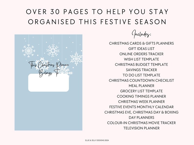 Christmas Planner Printable Template Bundle | Goodnotes Compatible ...