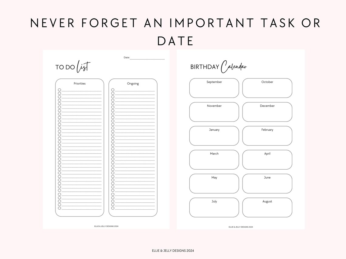 Undated Planner Bundle | Goodnotes Compatible Printable Planning ...