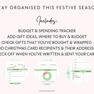 Christmas Gift & Card Tracker Google Sheets Template | Budget Planner ...