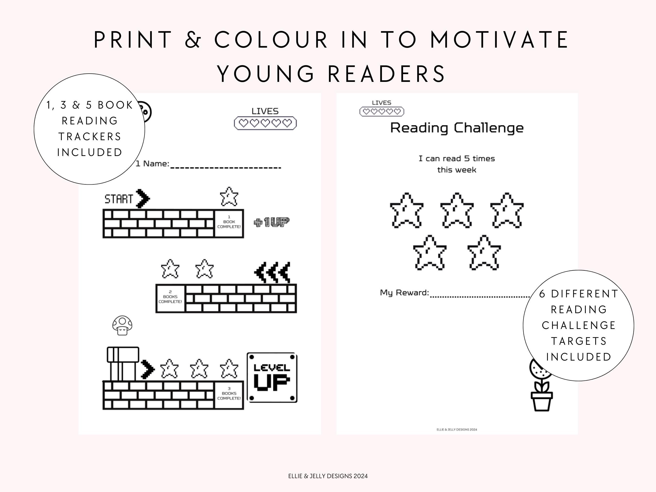 Kids Gaming Theme Reading Tracker | Book Challenge | Reading ...
