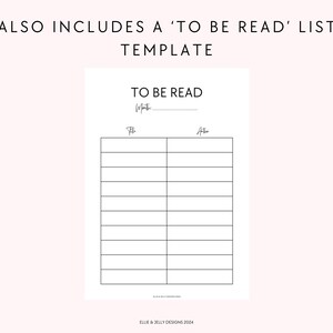 Reading Tracker Bundle & to Be Read List | Goodnotes Compatible ...