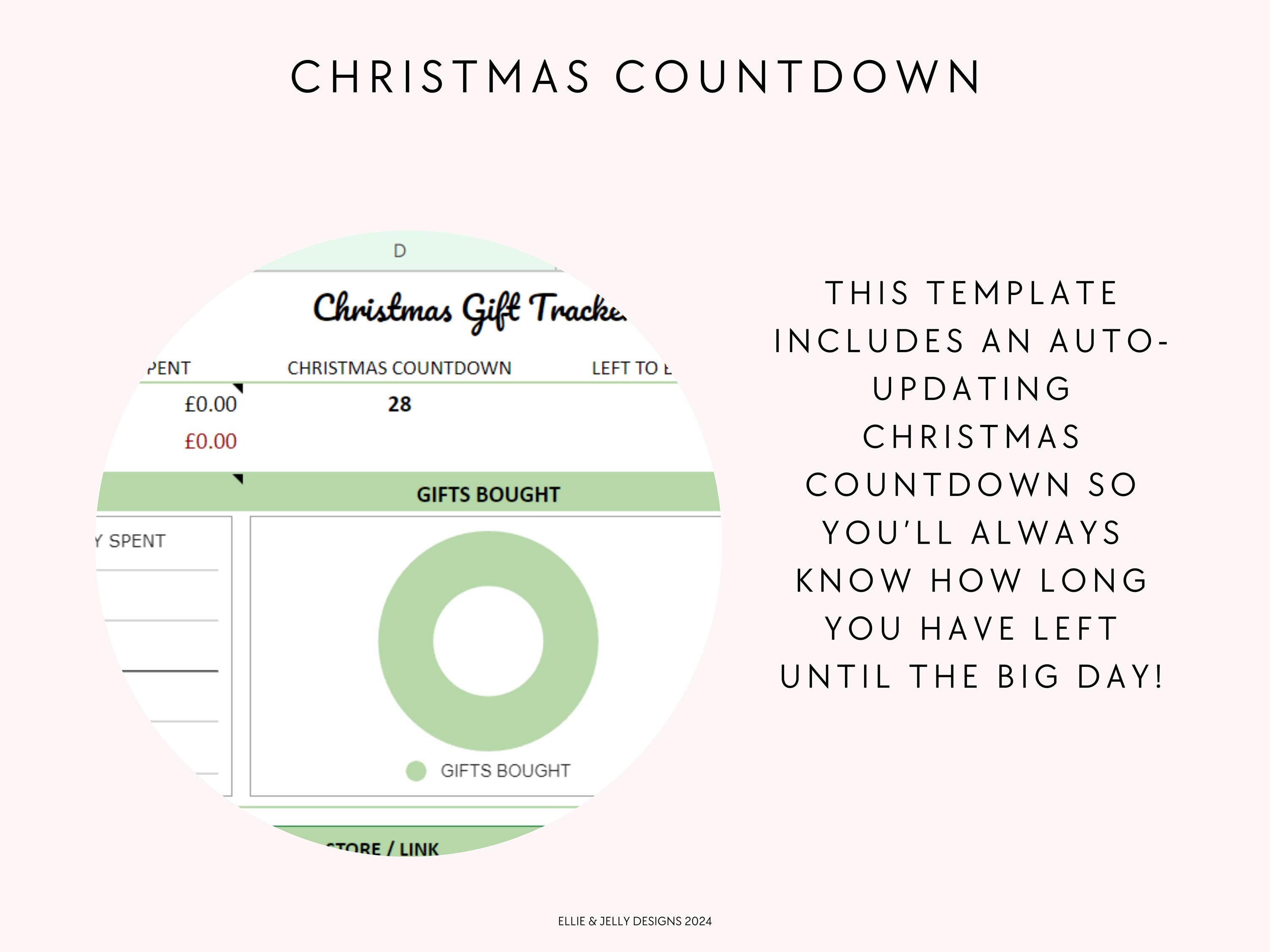 Christmas Gift & Card Tracker Google Sheets Template | Budget Planner ...