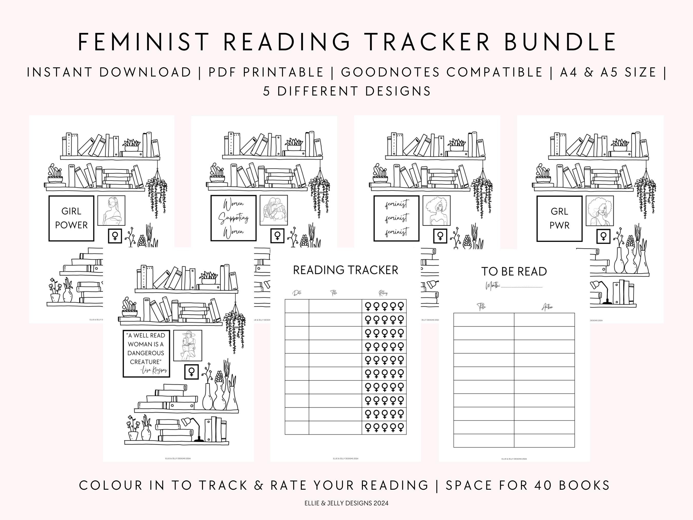Reading Tracker Bundle & to Be Read List | Goodnotes Compatible ...
