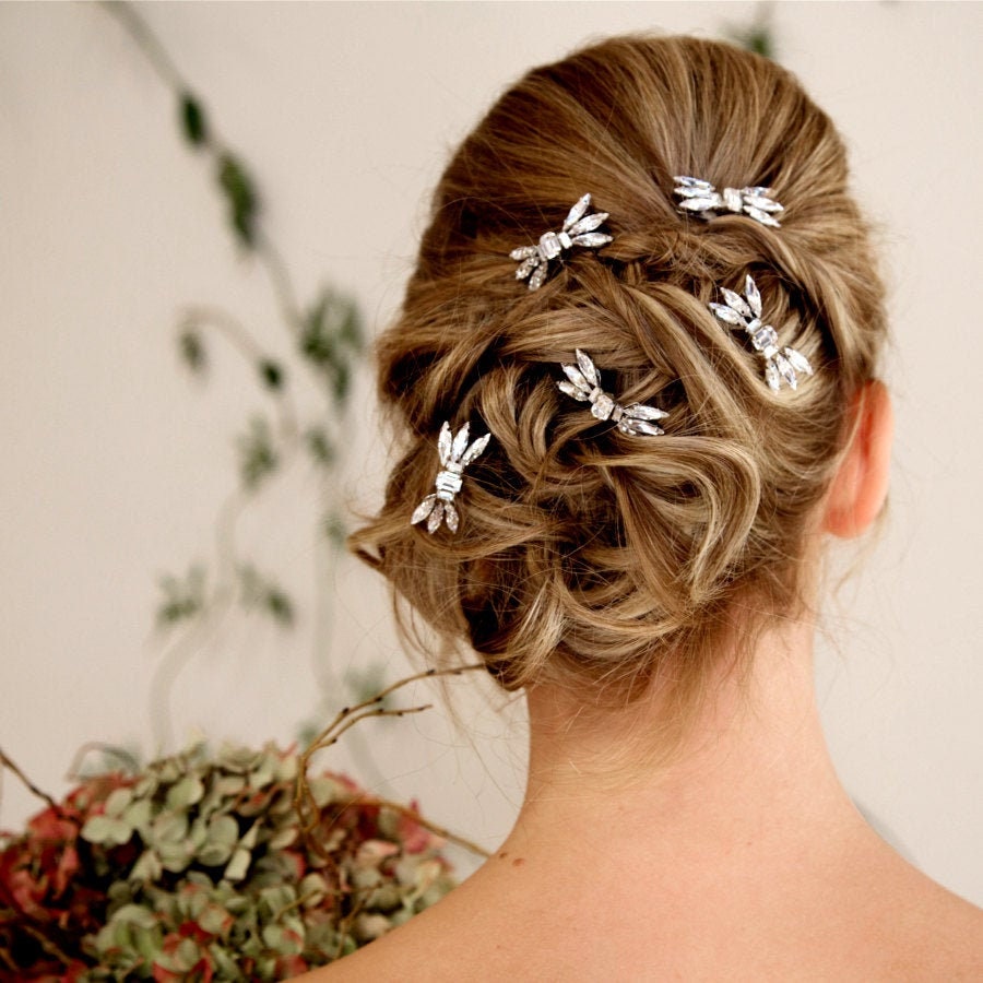 Bridal Hair Accessories Wedding Hair Pins Swarovski Crystal Headdress ...