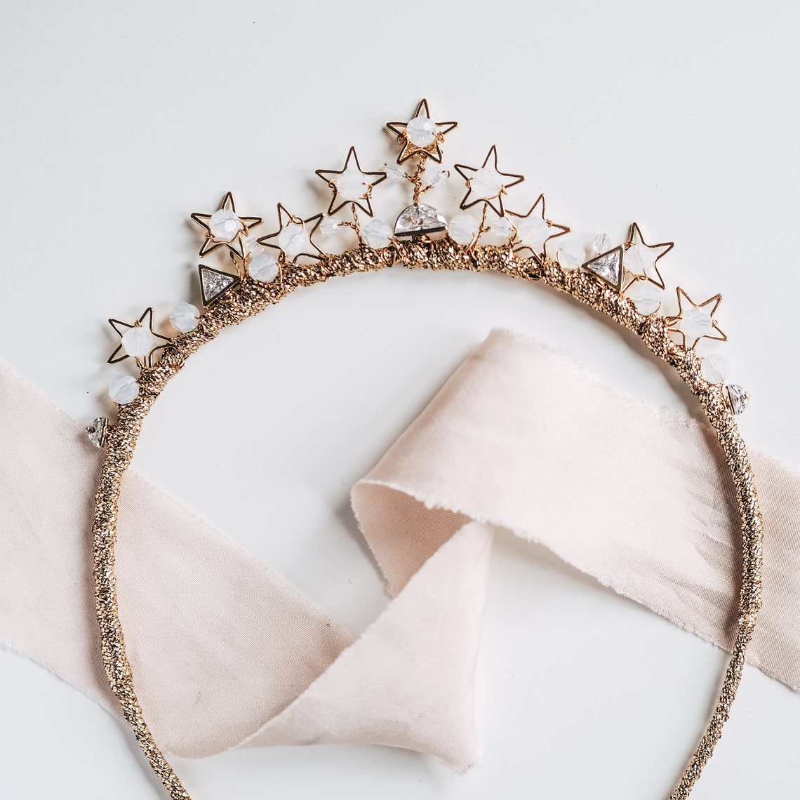 Gold Star Tiara Bridal Tiara Crystal Wedding Crown Star Crown | Etsy UK